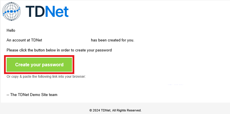 User Management – TDNet