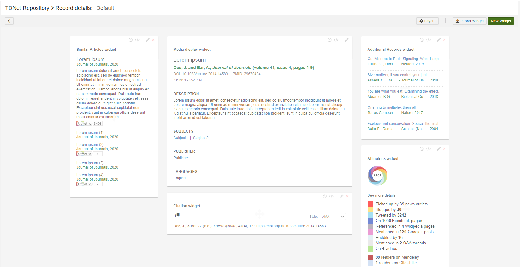 Record Details – TDNet